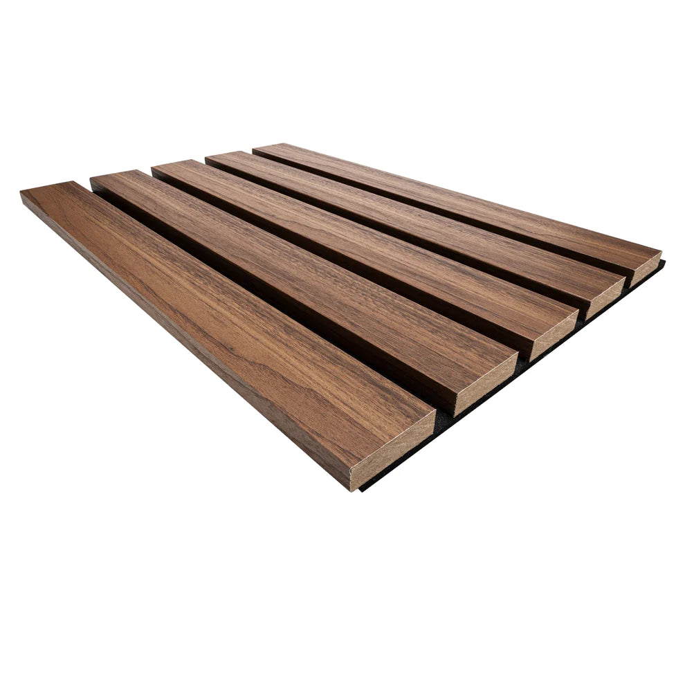 Walnut Acoustic Wood Wall Panels Premium Finish Artificial Living