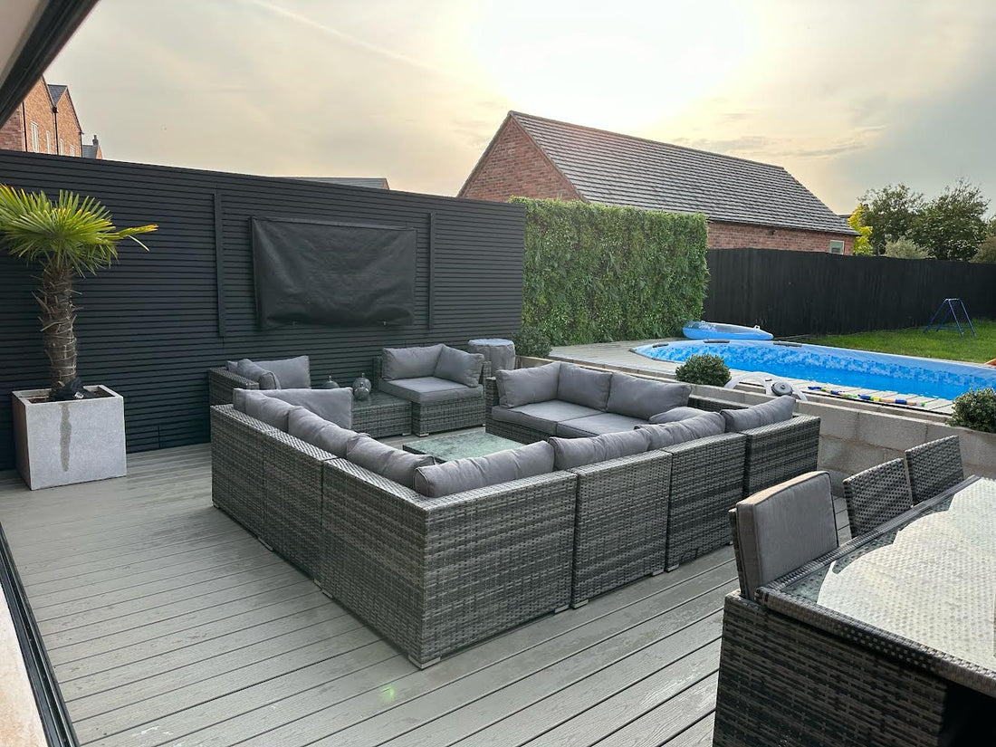 Slatted Cladding Board 2.5m - Grey – Artificial Living