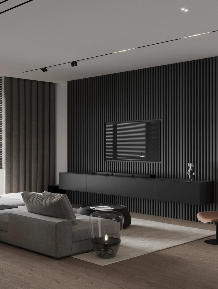 FREE SAMPLE - Slatted Cladding Board/ Anthracite Grey – Artificial Living