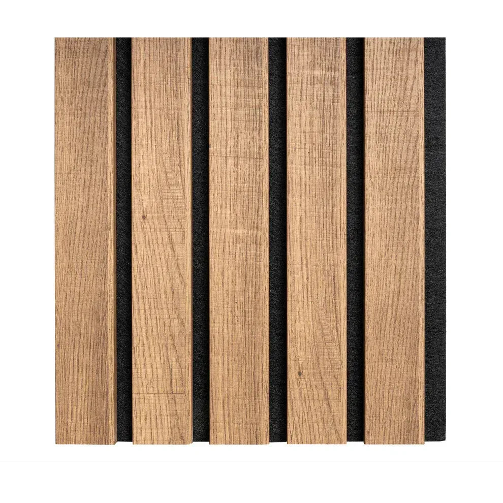 Dark Oak Acoustic Wood Wall Panels | Premium Finish – Artificial Living
